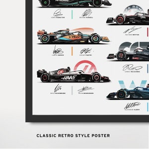 2023 Formula 1 Driver Signature Autographed Poster Portrait Digital ...