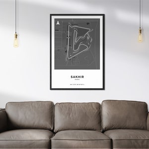 Sakhir Formula 1 Track Poster Digital Download Print F1 Wall Art Gift ...