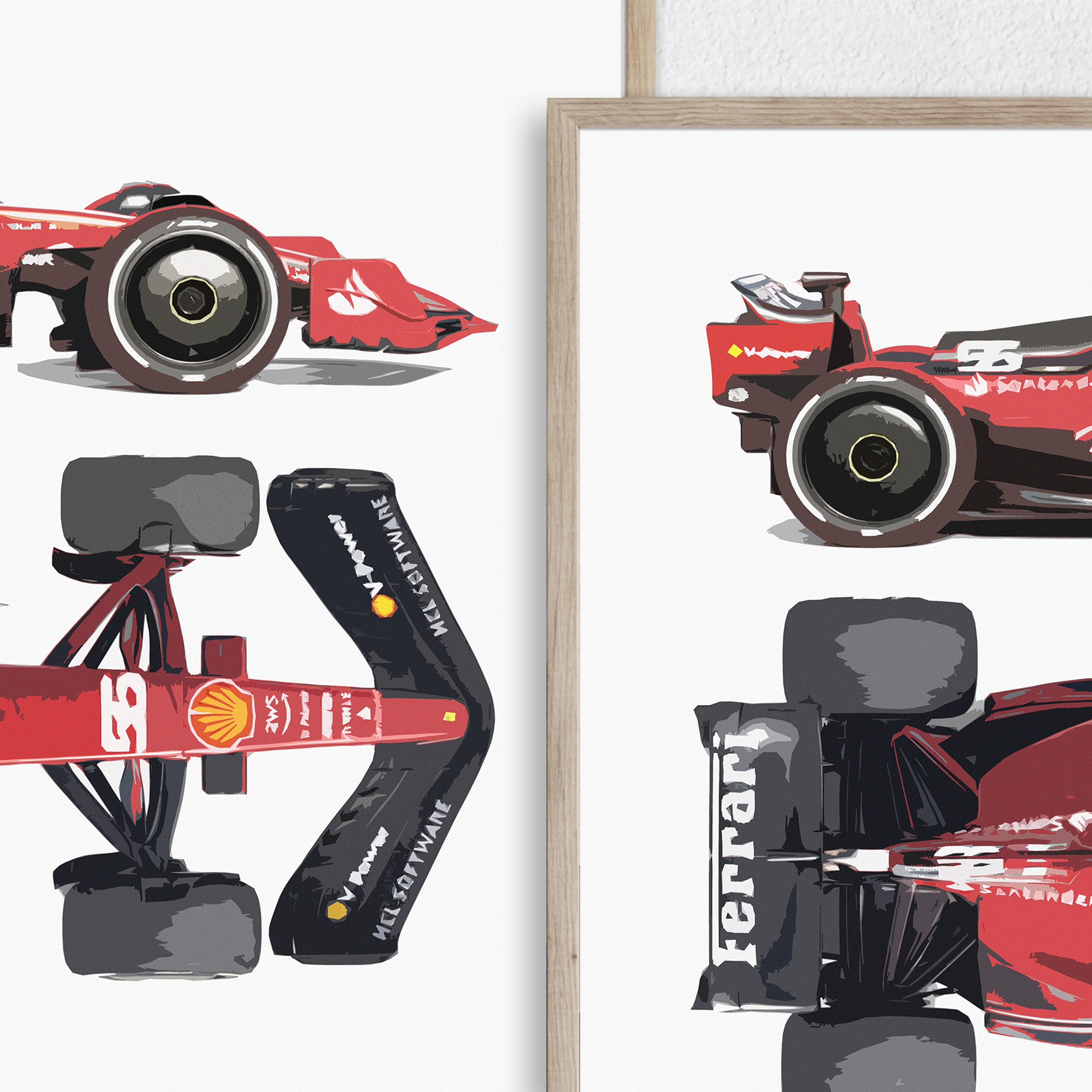 Ferrari Formula 1 Poster Digital Download Charles Leclerc - Etsy