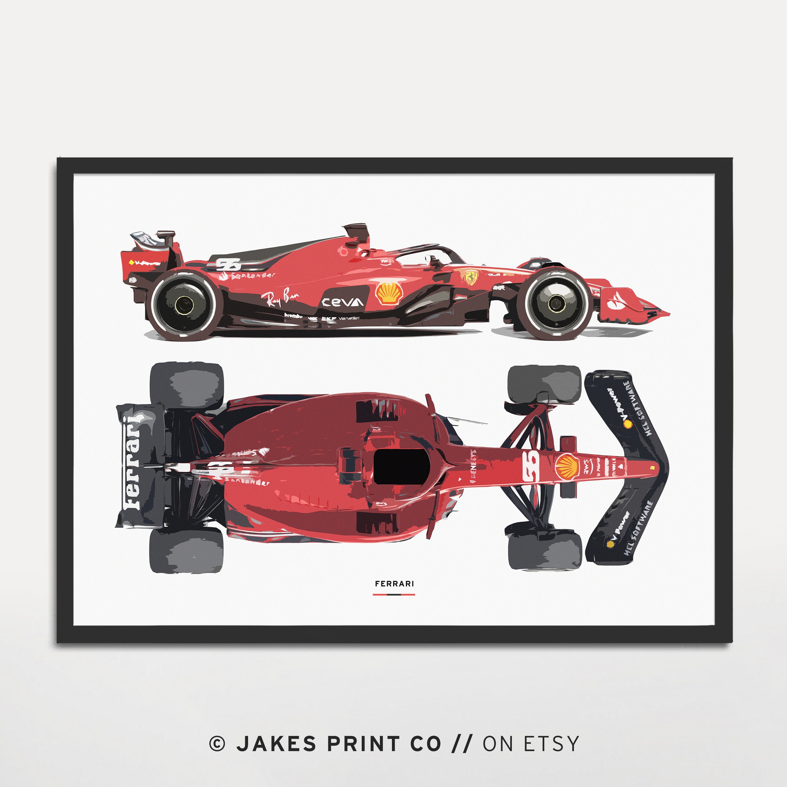 Ferrari Formula 1 Poster Digital Download Charles Leclerc - Etsy