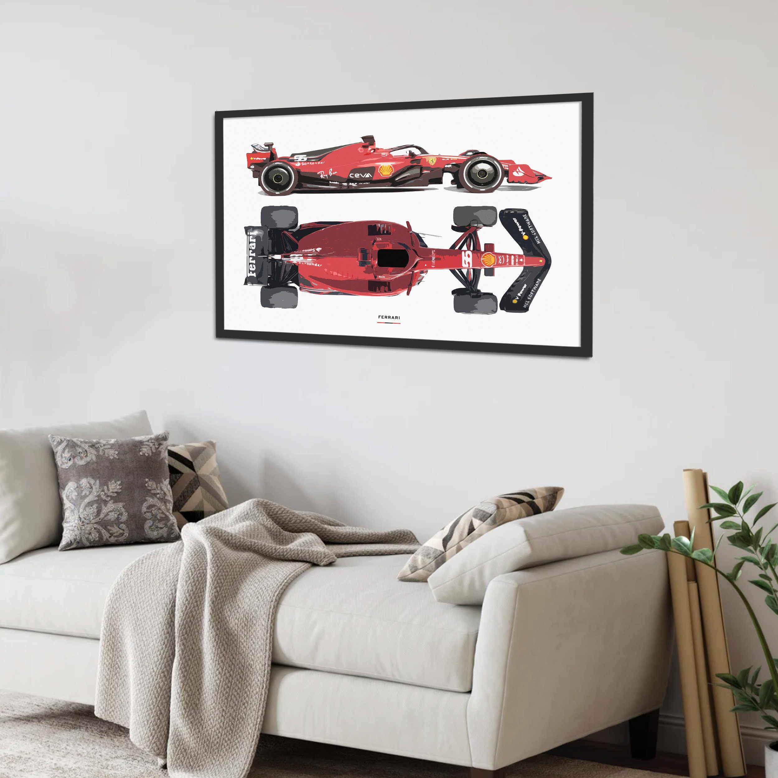 Ferrari Formula 1 Poster Digital Download Charles Leclerc - Etsy