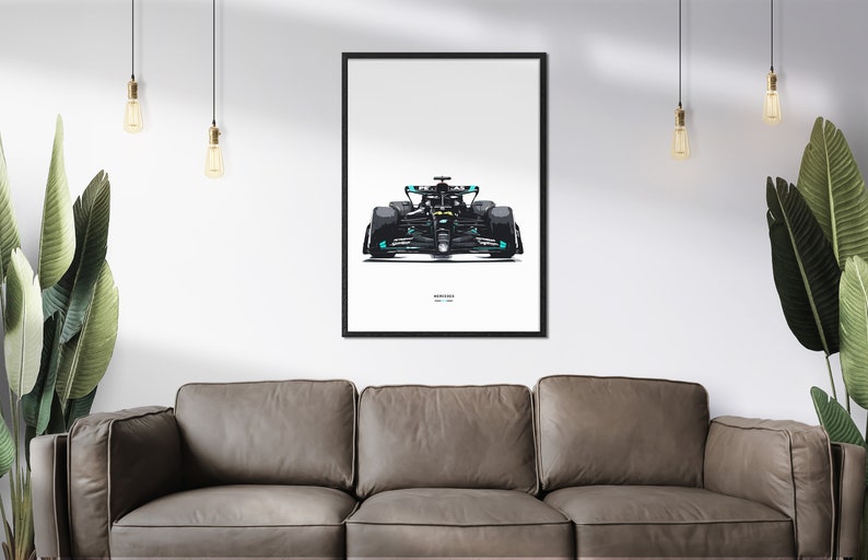 Mercedes Formula 1 Poster Digital Download Lewis Hamilton Print F1 Wall ...