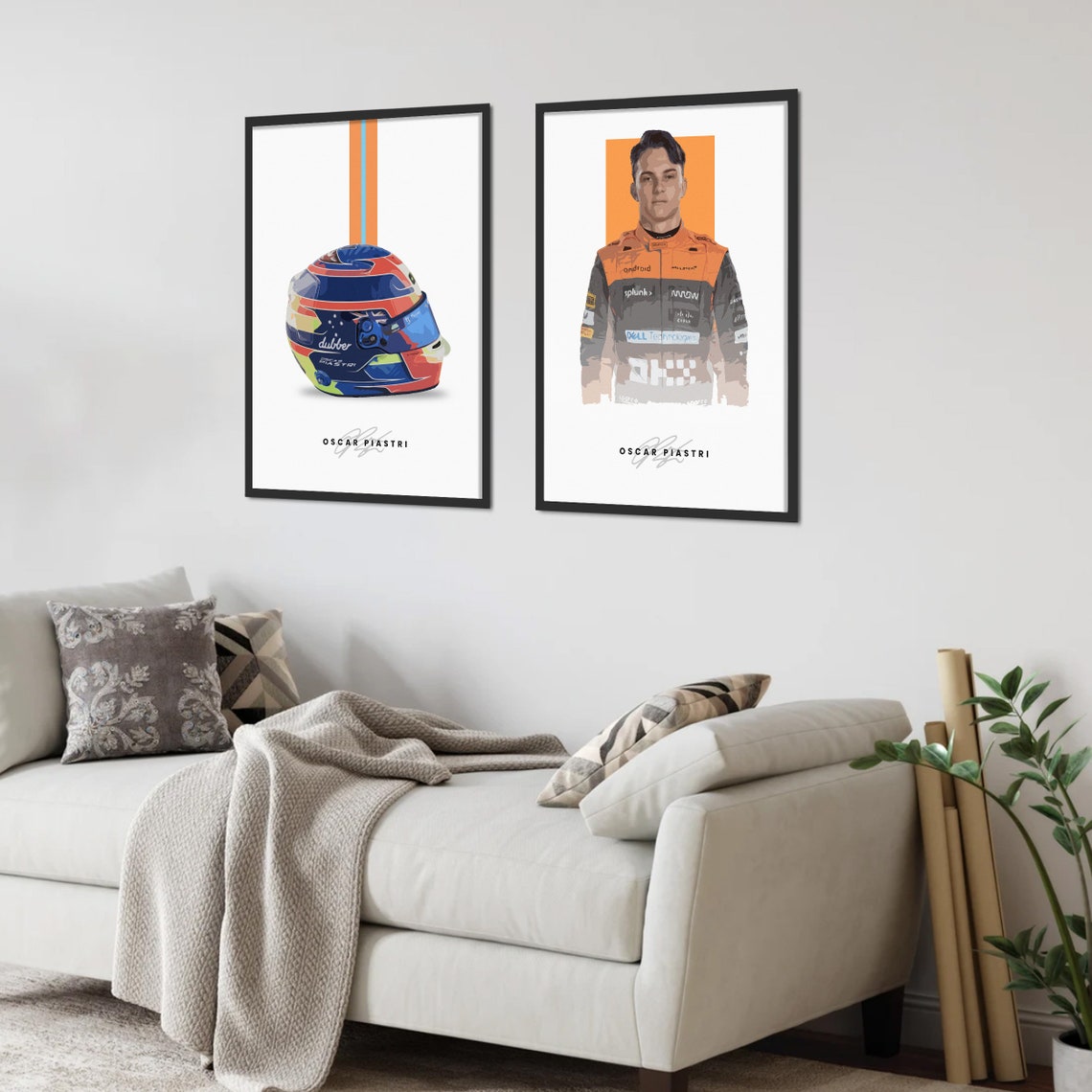 Set of 2 Oscar Piastri Formula 1 Posters Signature Digital Download ...