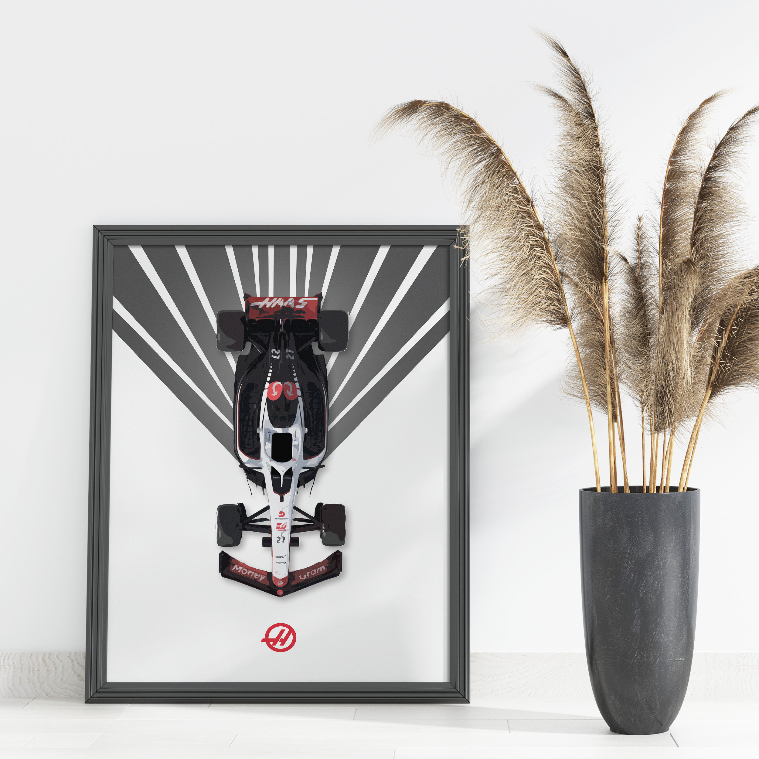 Minimalist Haas Formula 1 Poster Digital Download Magnussen - Etsy