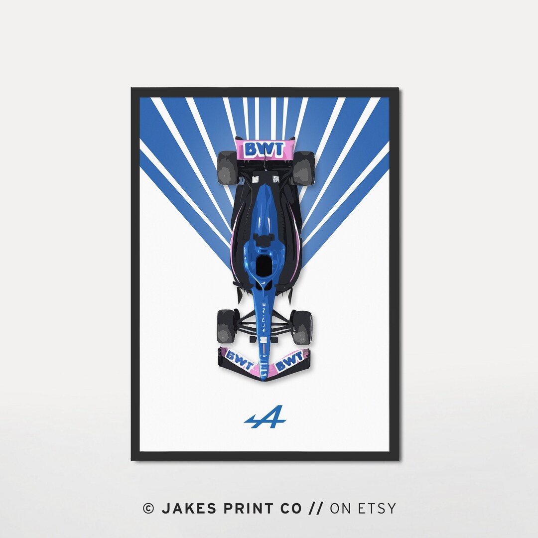 Minimalist Alpine Formula 1 Poster Digital Download Gasly Ocon Print F1 ...