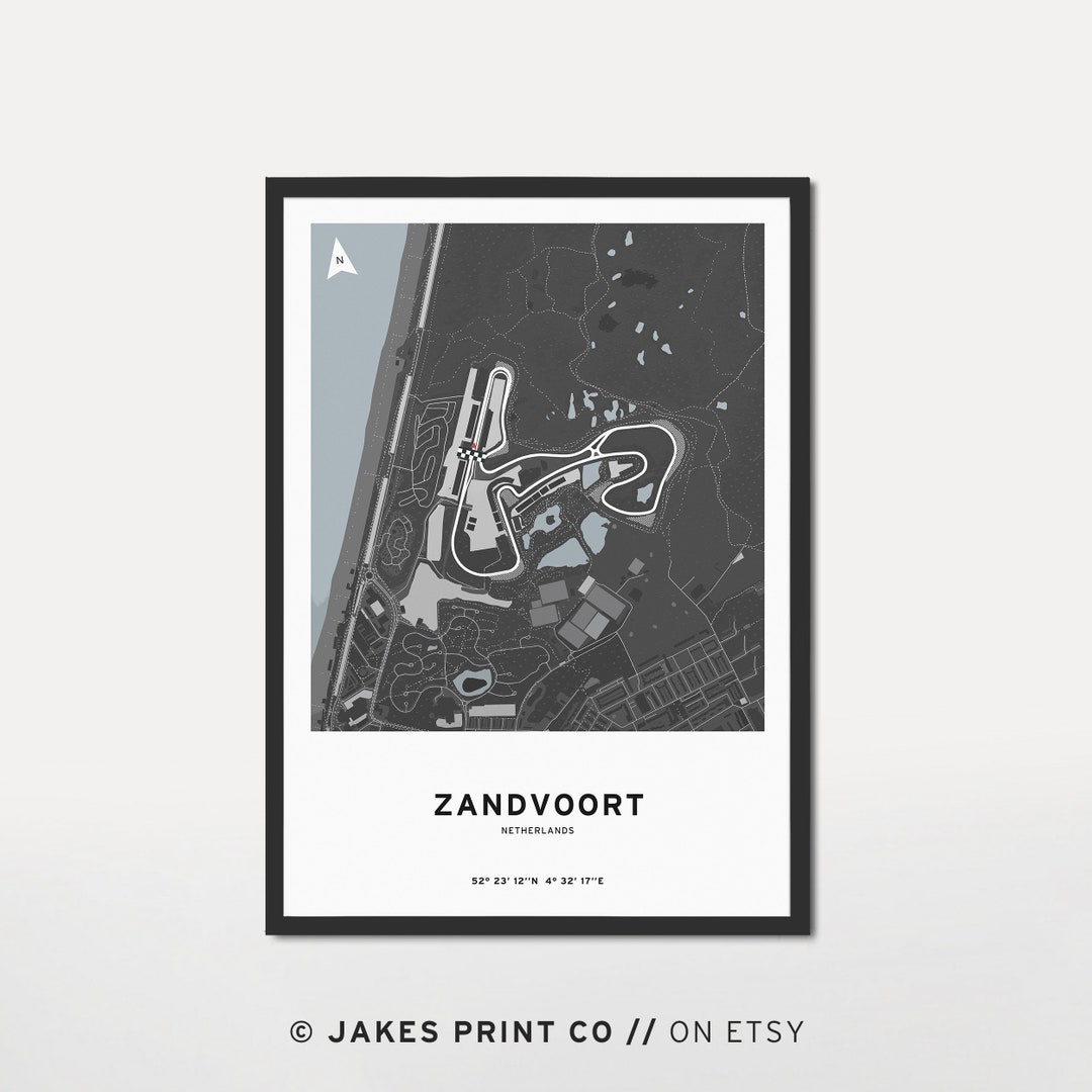 Zandvoort Formula 1 Track Poster Digital Download Print F1 Wall Art ...