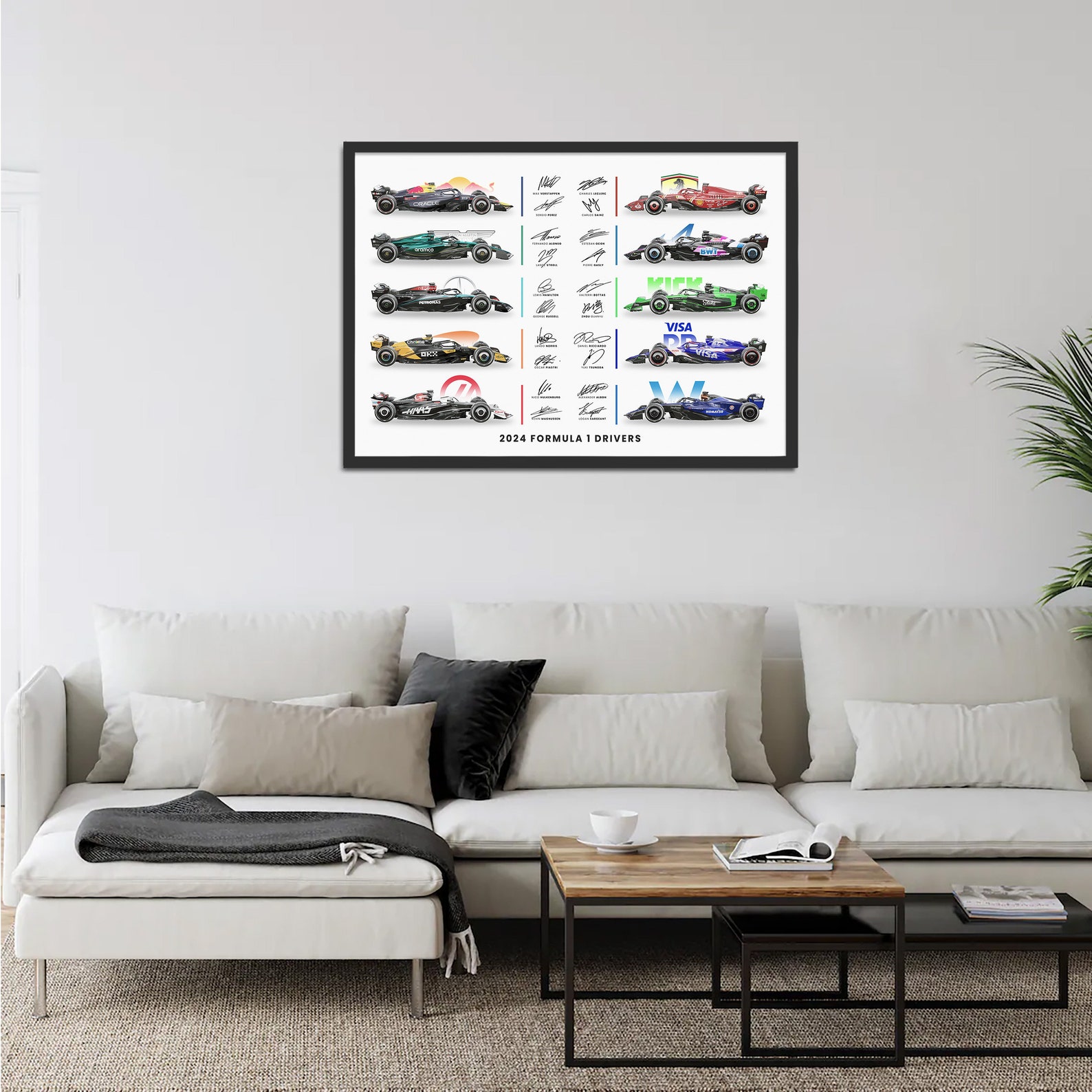 2024 Formula 1 Driver Signature Autographed Poster Digital Download ...