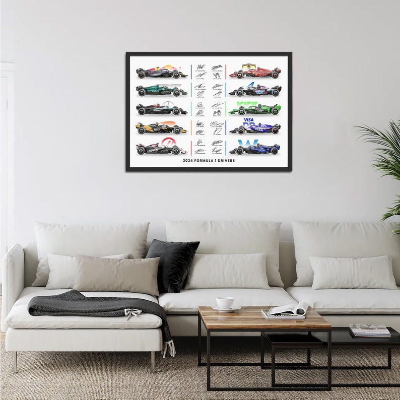 2024 Formula 1 Driver Signature Autographed Poster Digital Download ...