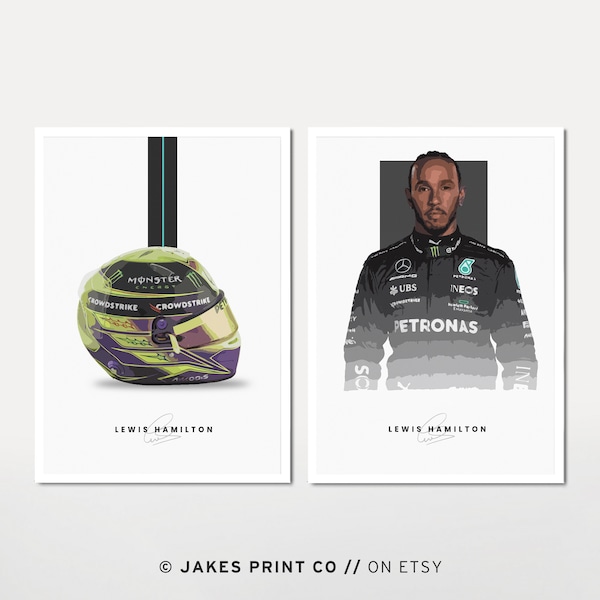 Lewis Hamilton Signature Poster - Etsy