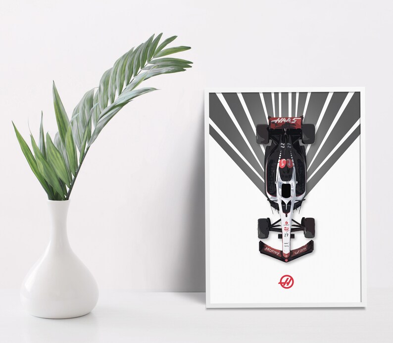 Minimalist Haas Formula 1 Poster Digital Download Magnussen Hulkenburg ...