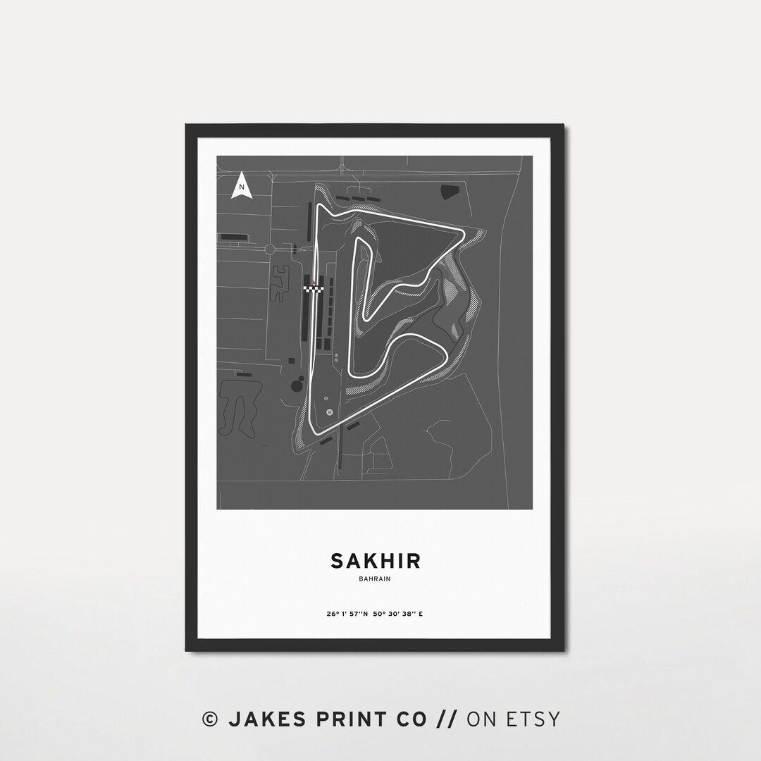 Sakhir Formula 1 Track Poster Digital Download Print F1 Wall Art Gift ...