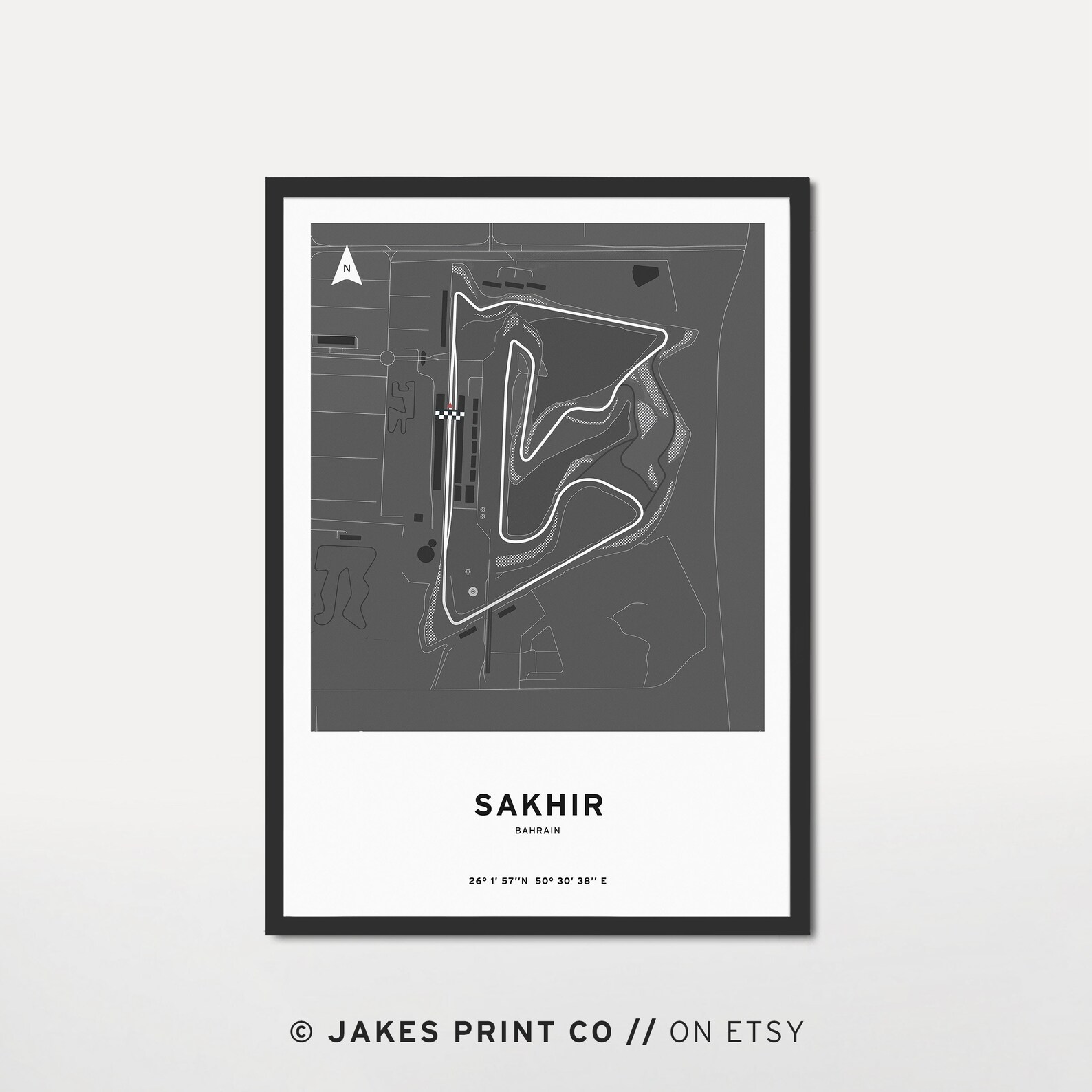 Sakhir Formula 1 Track Poster Digital Download Print F1 Wall Art Gift ...