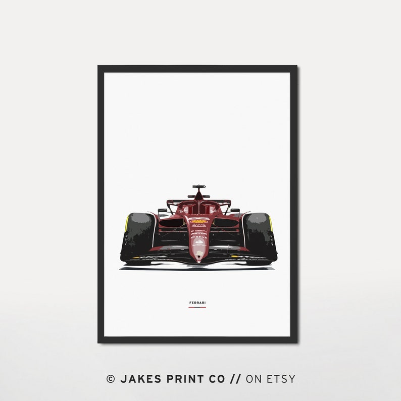 Ferrari Formula 1 Poster Digital Download Charles Leclerc Carlos Sainz ...