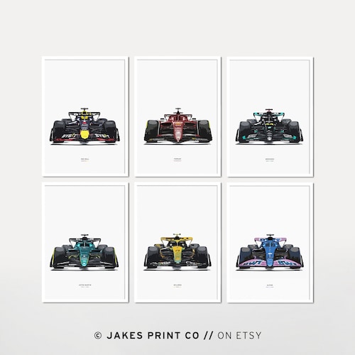 Set of 6 Formula 1 Poster Digital Download Print F1 Wall Art - Etsy