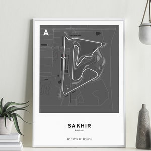 Sakhir Formula 1 Track Poster Digital Download Print F1 Wall Art Gift ...
