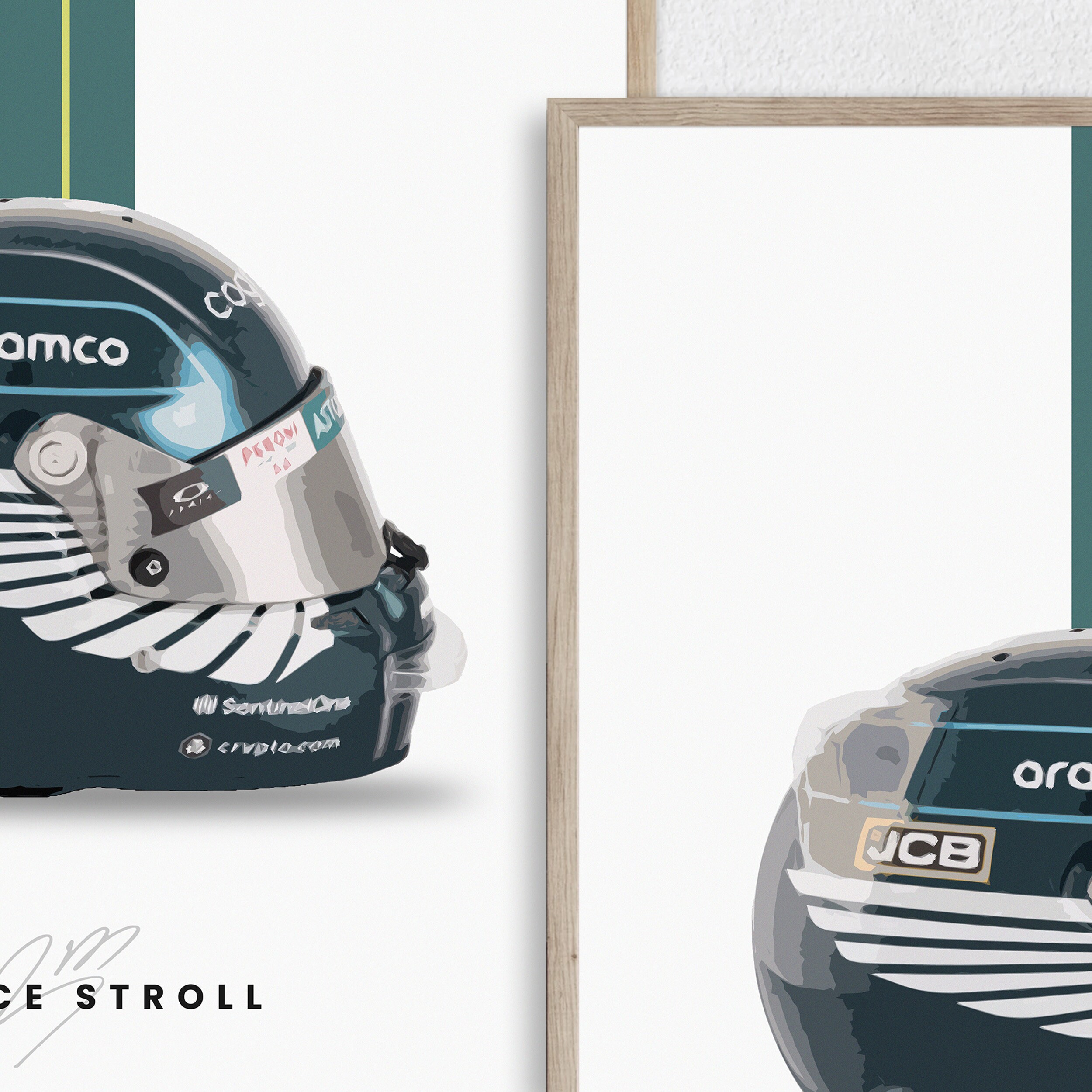 Minimalist Lance Stroll Helmet Formula 1 Poster Signature - Etsy
