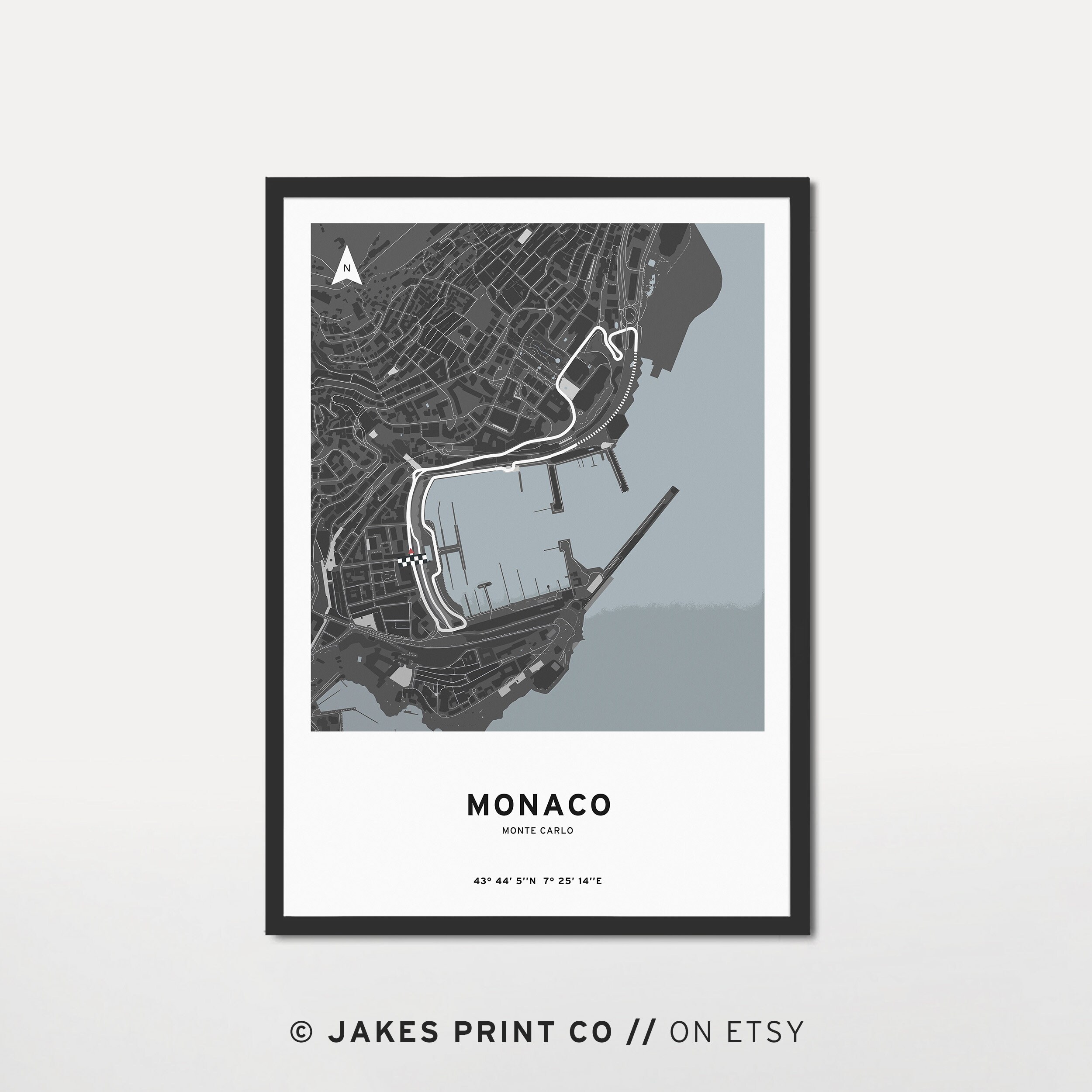 Monaco Formula 1 Track Poster Digital Download Print F1 Wall Art Gift ...