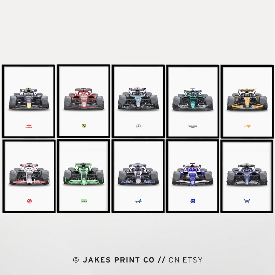 2024 Set of 10 Formula 1 Poster Digital Download Print F1 Wall Art Gift ...