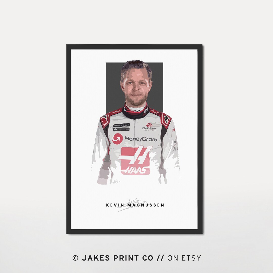 Kevin Magnussen Formula 1 Poster Signature Digital Download Haas F1 ...