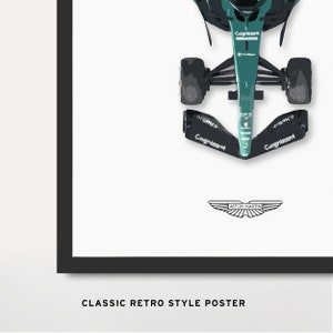 Minimalist Aston Martin Formula 1 Poster Digital Download Alonso Stroll ...