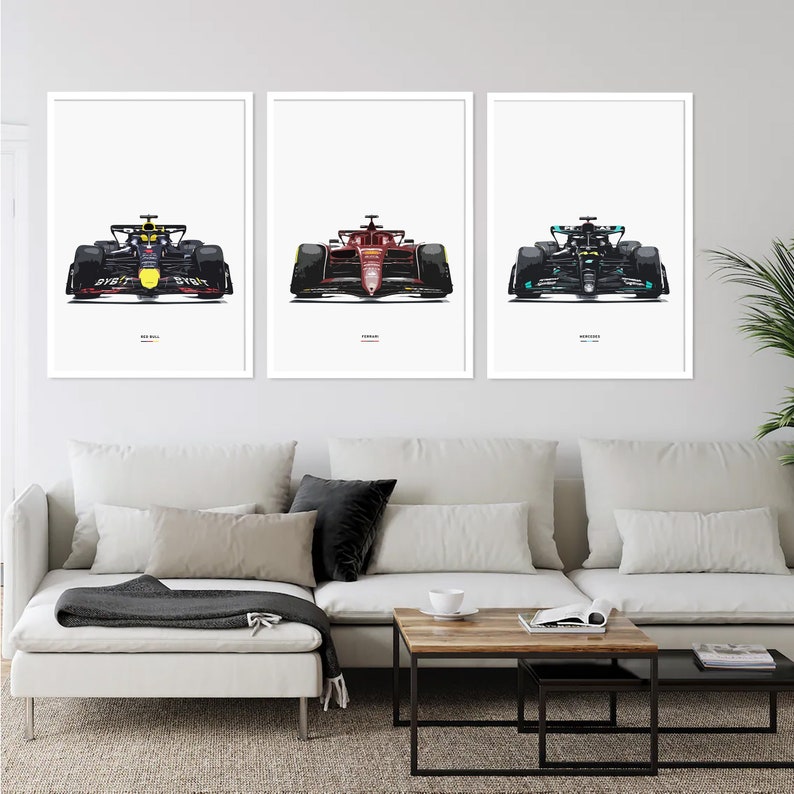Set of 3 Formula 1 Poster Digital Download Print F1 Wall Art Gift for ...