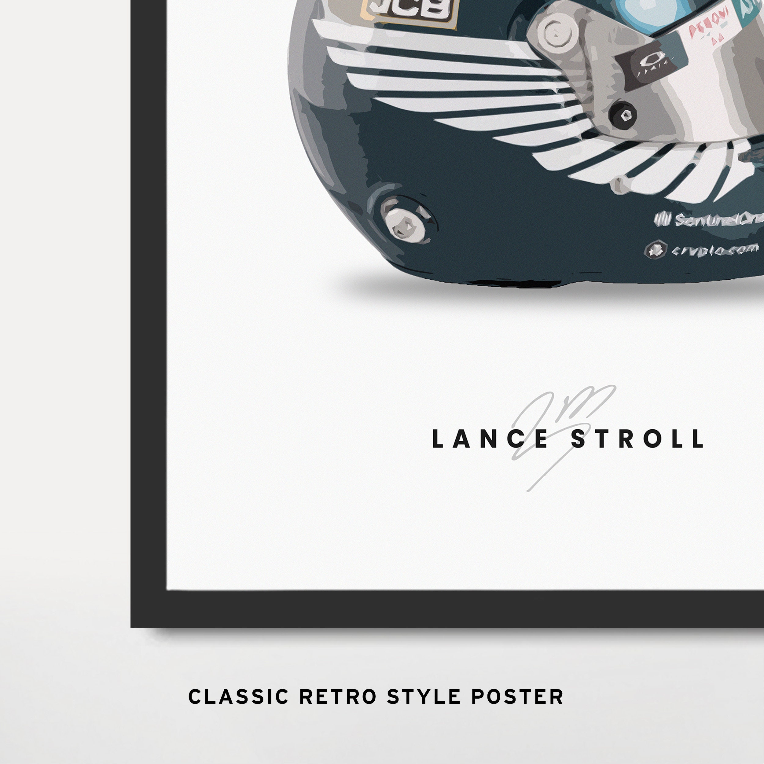 Minimalist Lance Stroll Helmet Formula 1 Poster Signature - Etsy