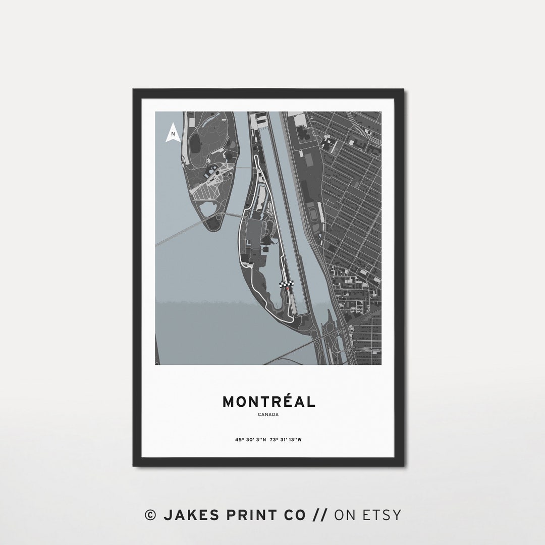 Montreal Formula 1 Track Poster Digital Download Print F1 Wall Art Gift ...