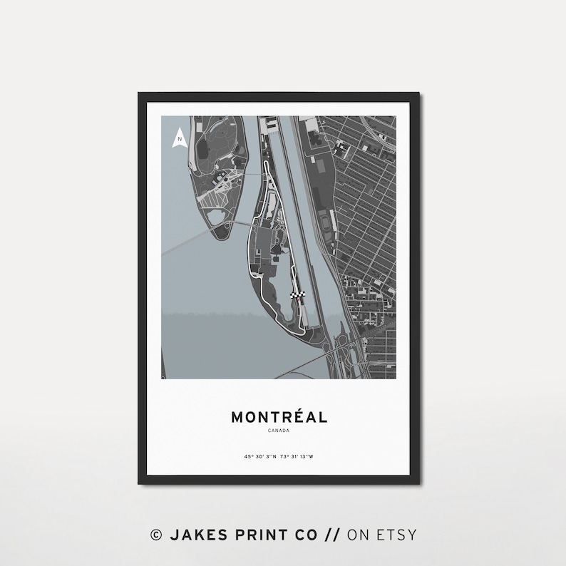 Montreal Formula 1 Track Poster Digital Download Print F1 Wall - Etsy