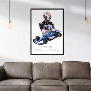 Pierre Gasly Formula 1 Poster Instant Digital Download Alpine F1 Wall Art Gift for Him F1 Poster ...