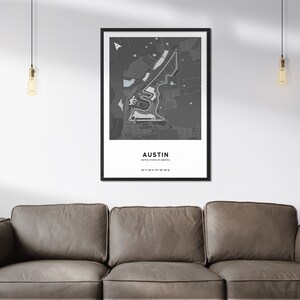 Austin Formula 1 Track Poster Digital Download Print F1 Wall Art Gift ...