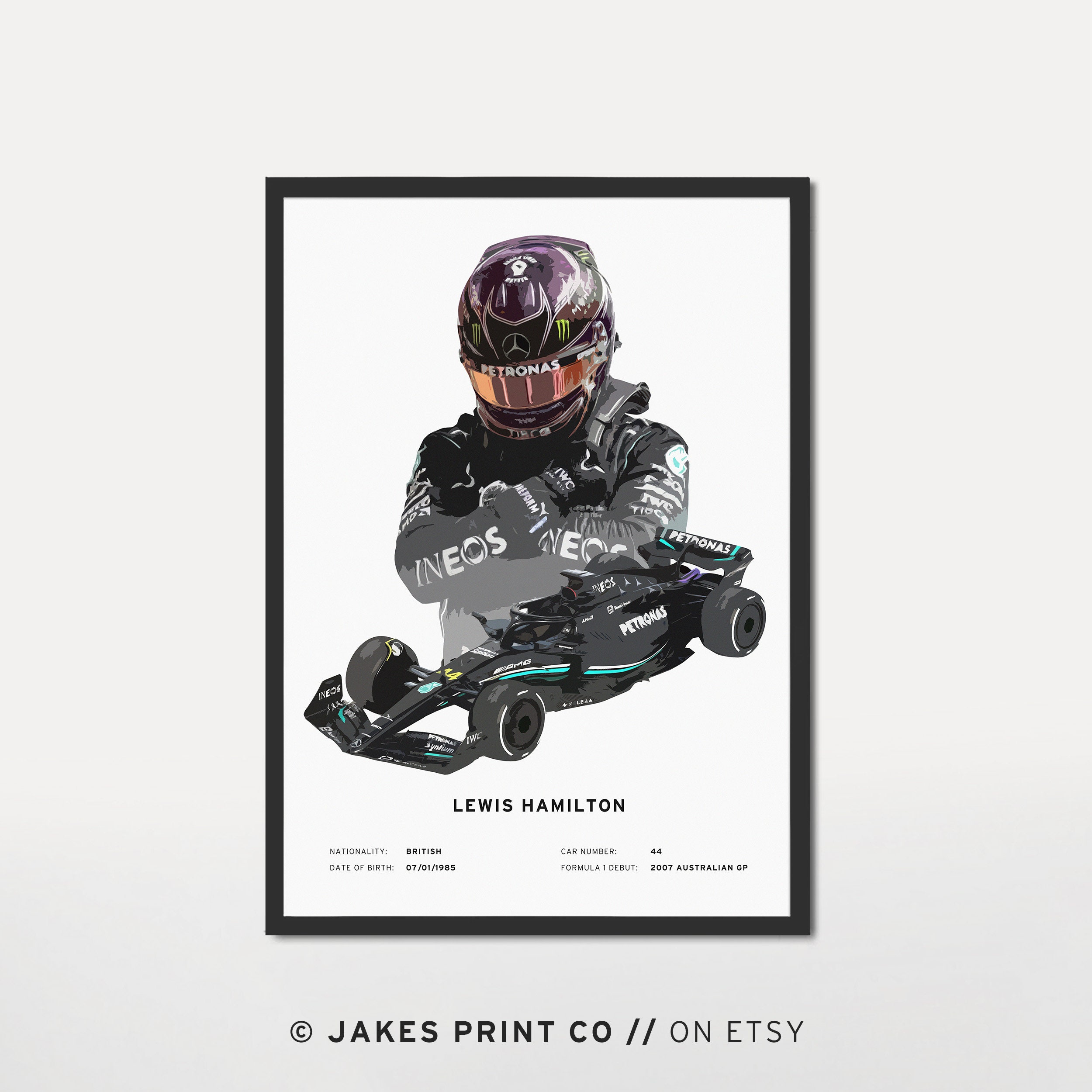 Lewis Hamilton Formula 1 Poster Digital Download Mercedes - Etsy