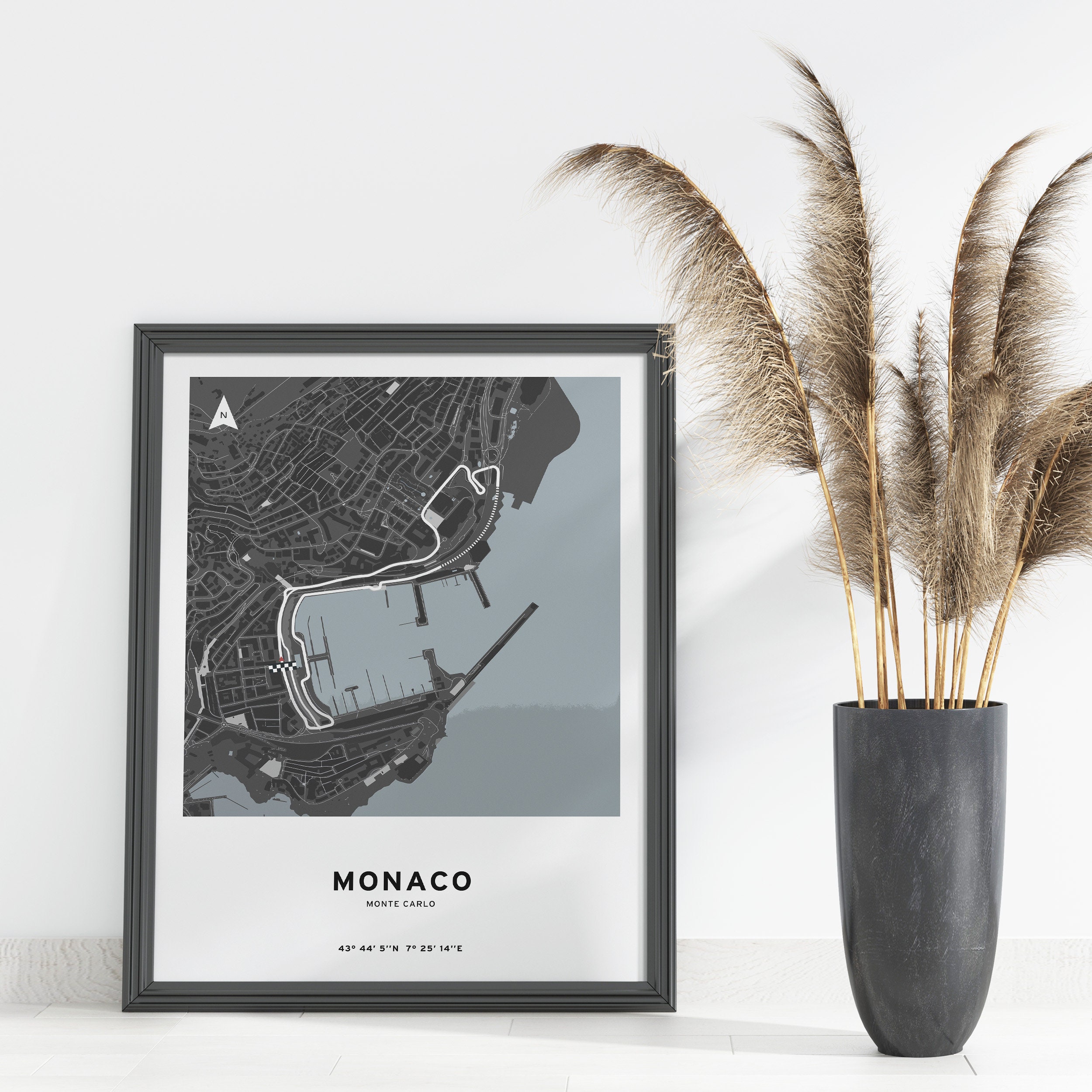 Monaco Formula 1 Track Poster Digital Download Print F1 Wall Art Gift ...