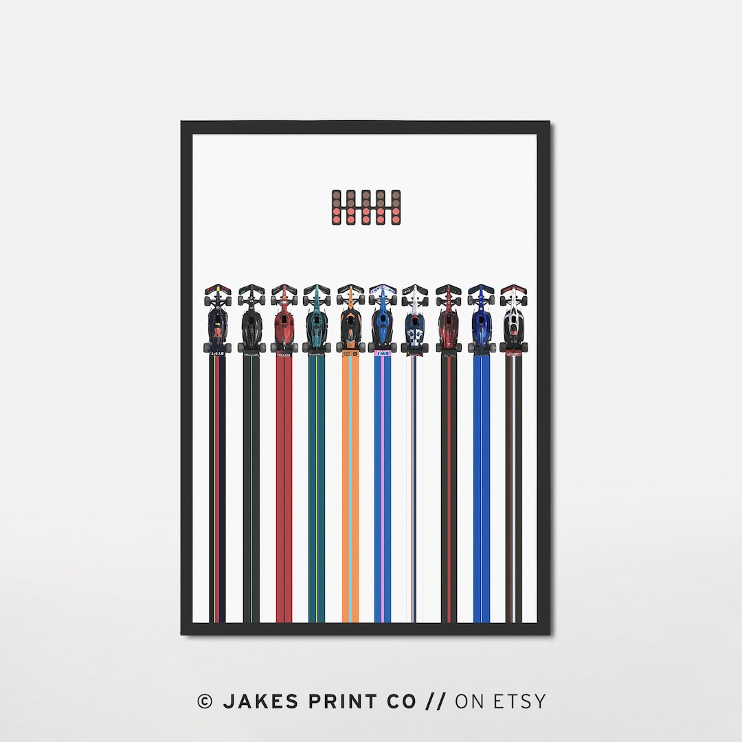 Minimalist Formula 1 Poster 2023 Grid Digital Download Print F1 Wall ...
