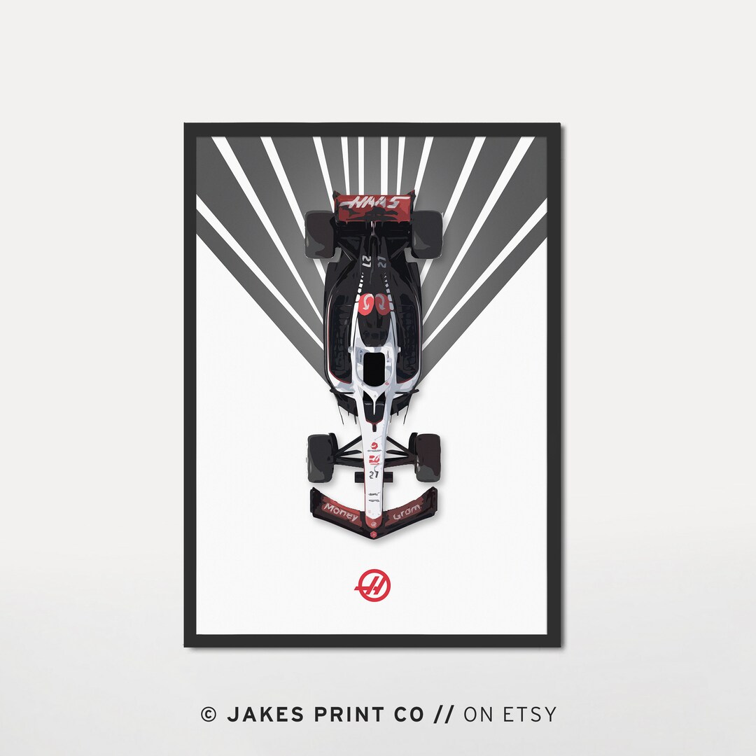 Minimalist Haas Formula 1 Poster Digital Download Magnussen Hulkenburg ...