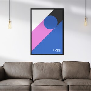 Minimalist Alpine Formula 1 Poster Pierre Gasly F1 Esteban Ocon Digital ...