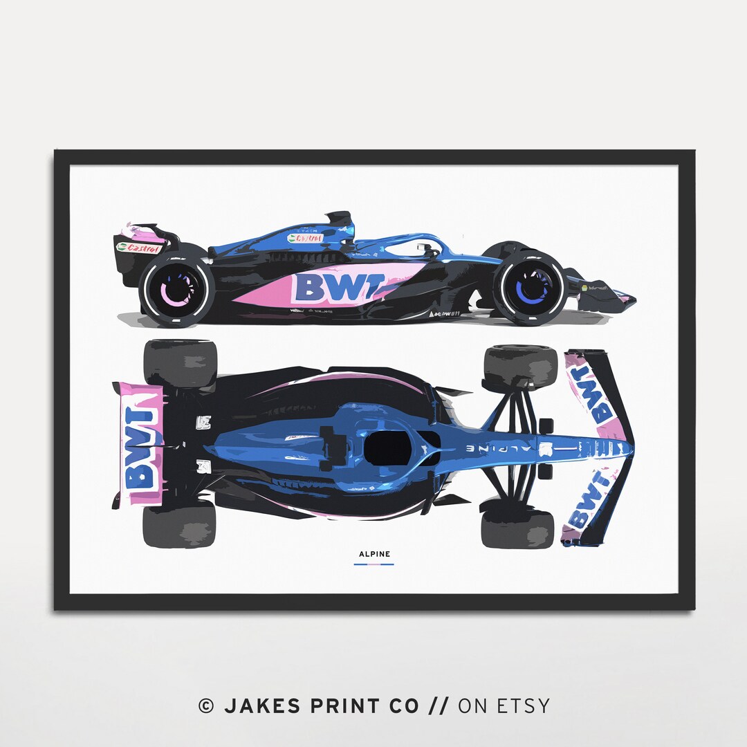 Alpine Formula 1 Poster Digital Download Pierre Gasly Esteban Ocon F1 Wall Art Gift for Him F1 ...
