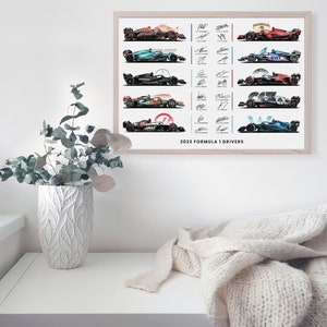 2023 Formula 1 Driver Signature Autographed Poster Digital Download ...