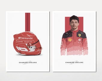 Charles Leclerc Formula 1 Poster Signature Digital Download Ferrari F1 ...