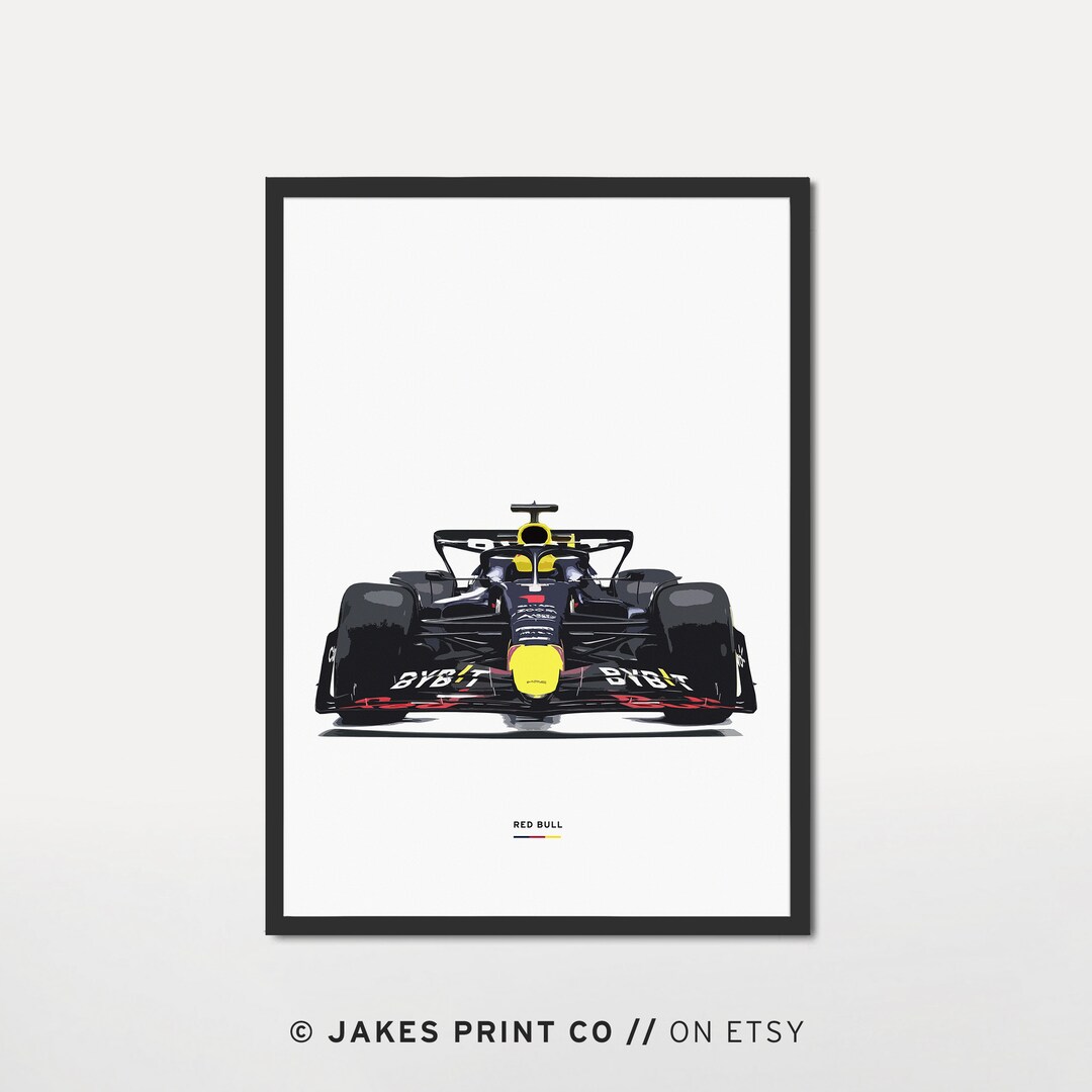 Red Bull Formula 1 Poster Digital Download Max Verstappen Print F1 Wall ...