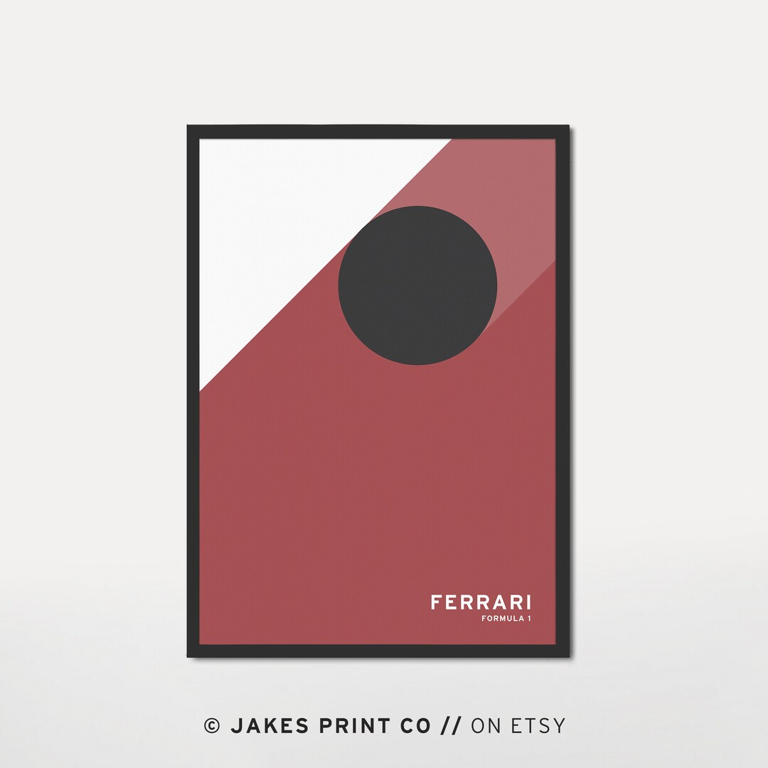 Minimalist Ferrari Formula 1 Poster Digital Download Charles Leclerc F1 ...