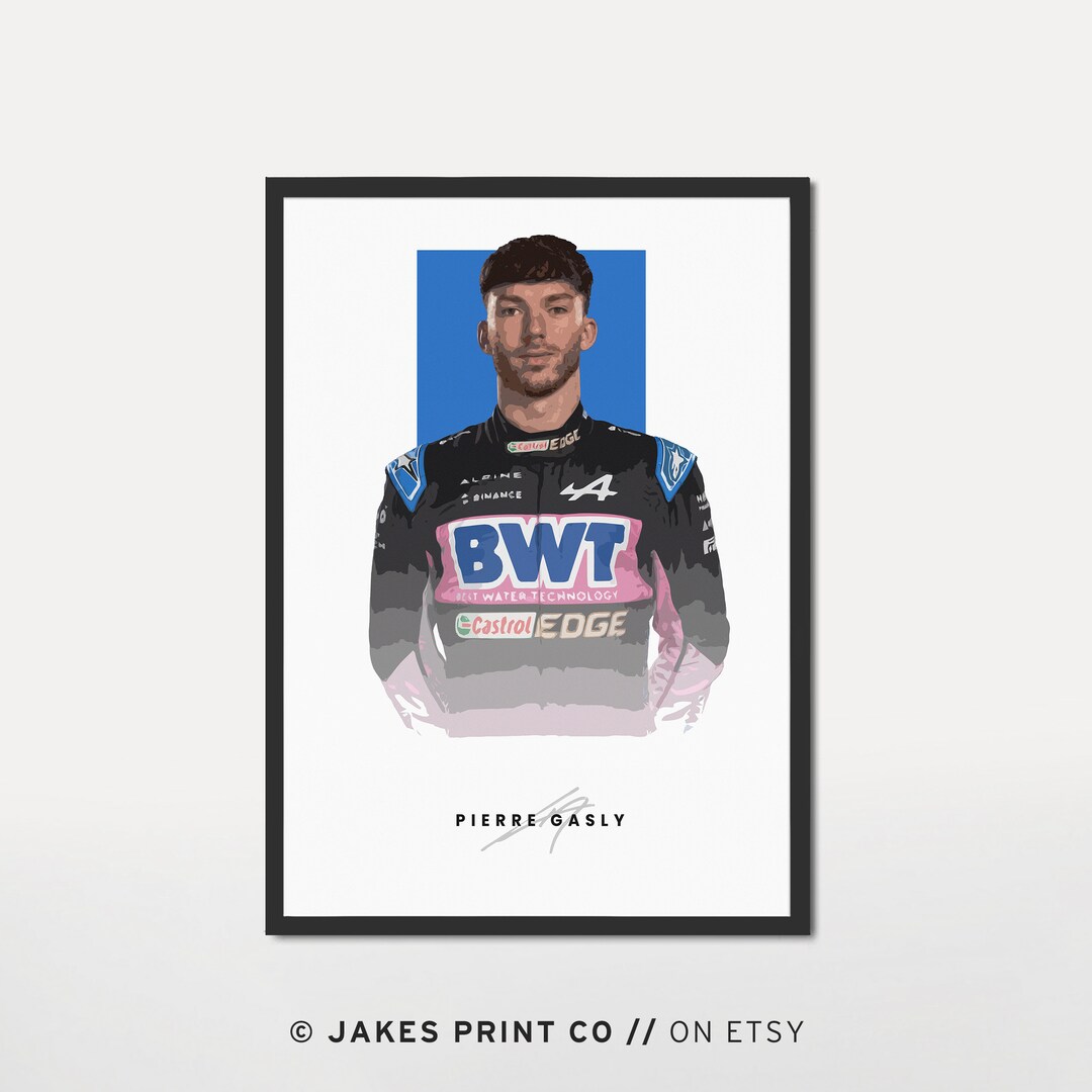 Pierre Gasly Formula 1 Poster Signature Digital Download Alpine F1 Wall ...