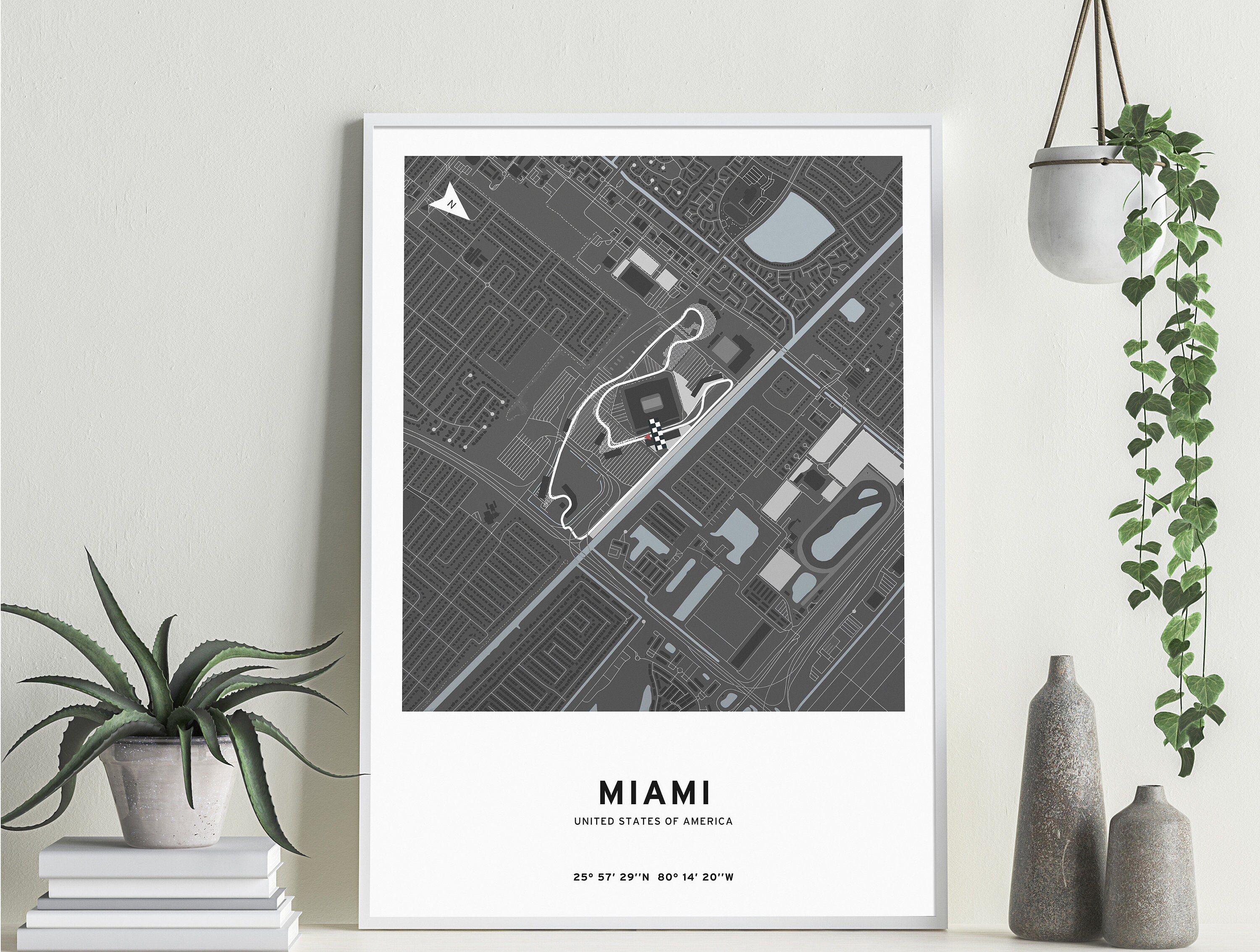 Miami Formula 1 Track Poster Digital Download Print F1 Wall - Etsy