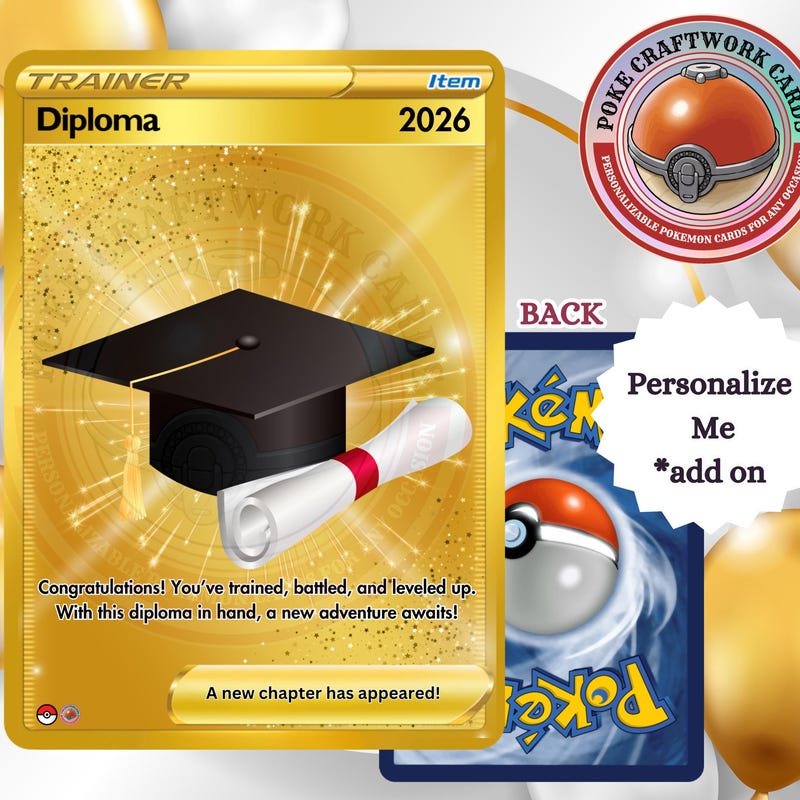 Graduation Pokémons - Etsy