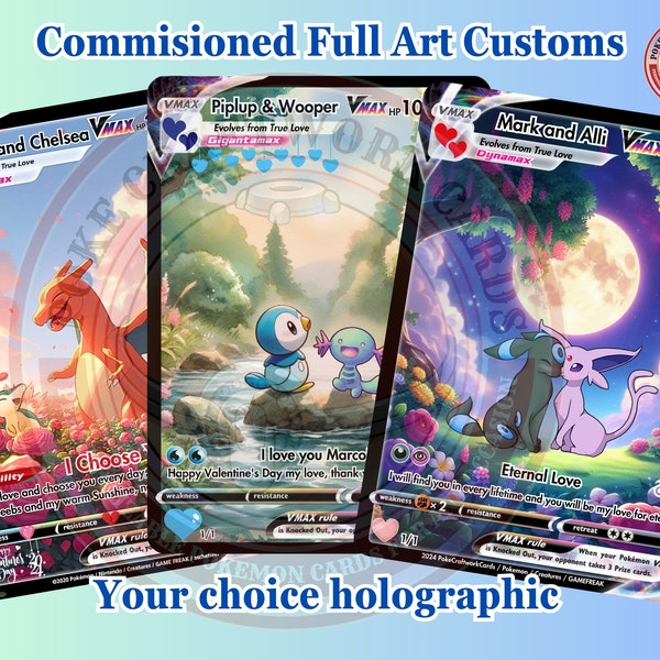 Custom Pokemone Full Art Card - Etsy