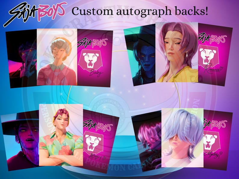 KPOP Photocards, Custom Autograph Listing, Demon Hun Ters - Etsy
