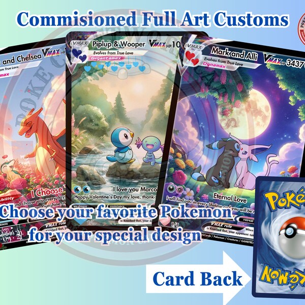 Custom Pokemone Card - Etsy