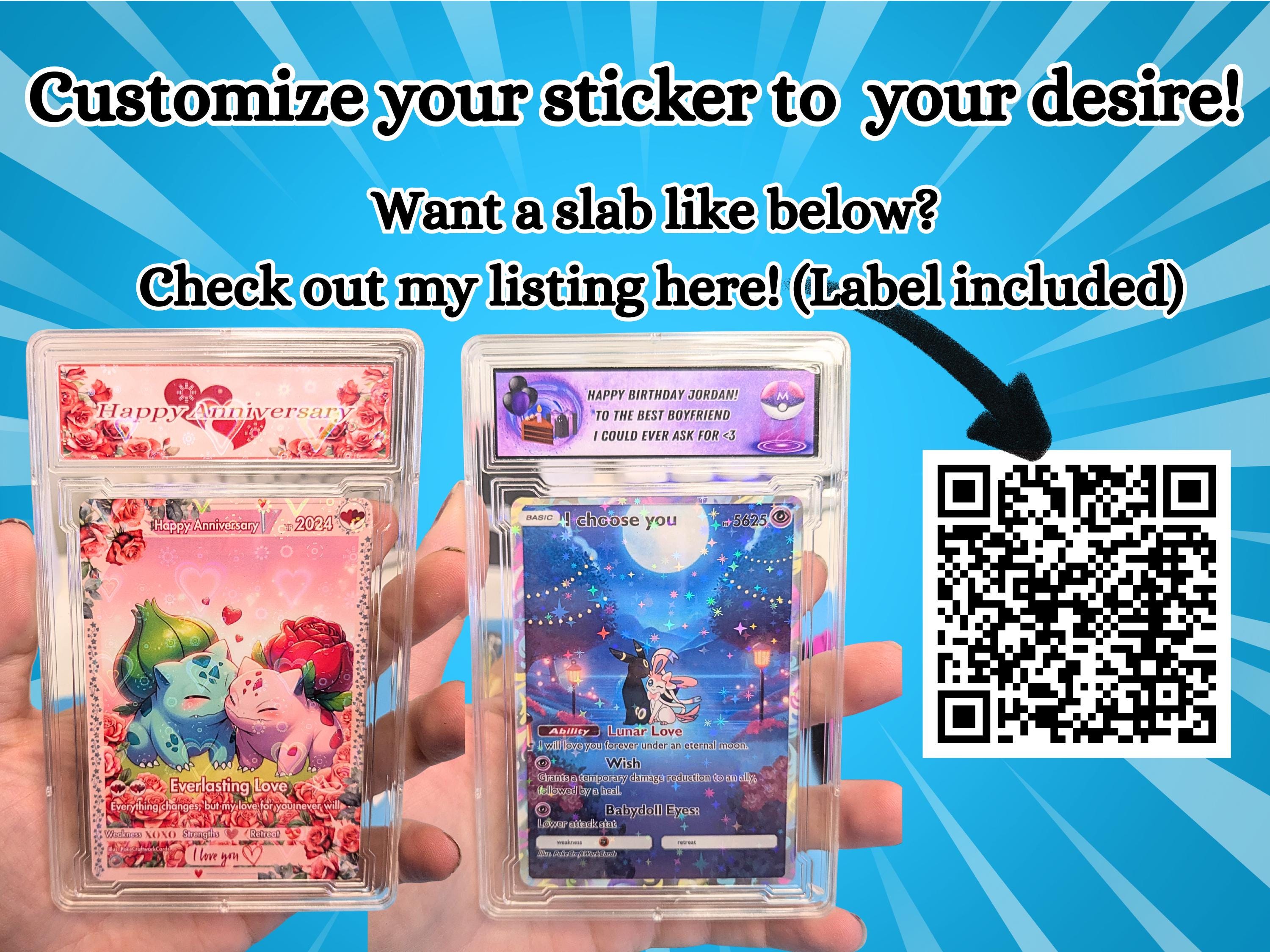 Custom Handmade Slab Stickers, Trading Card Label, No Slab Included - Etsy