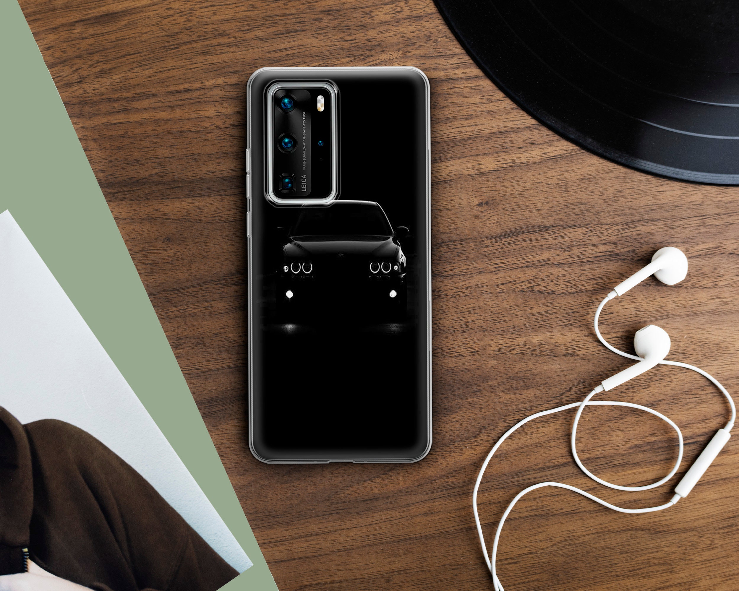 All Black Dark Agressive Sport Car Lights Phone Case for iPhone 14, 12 ...