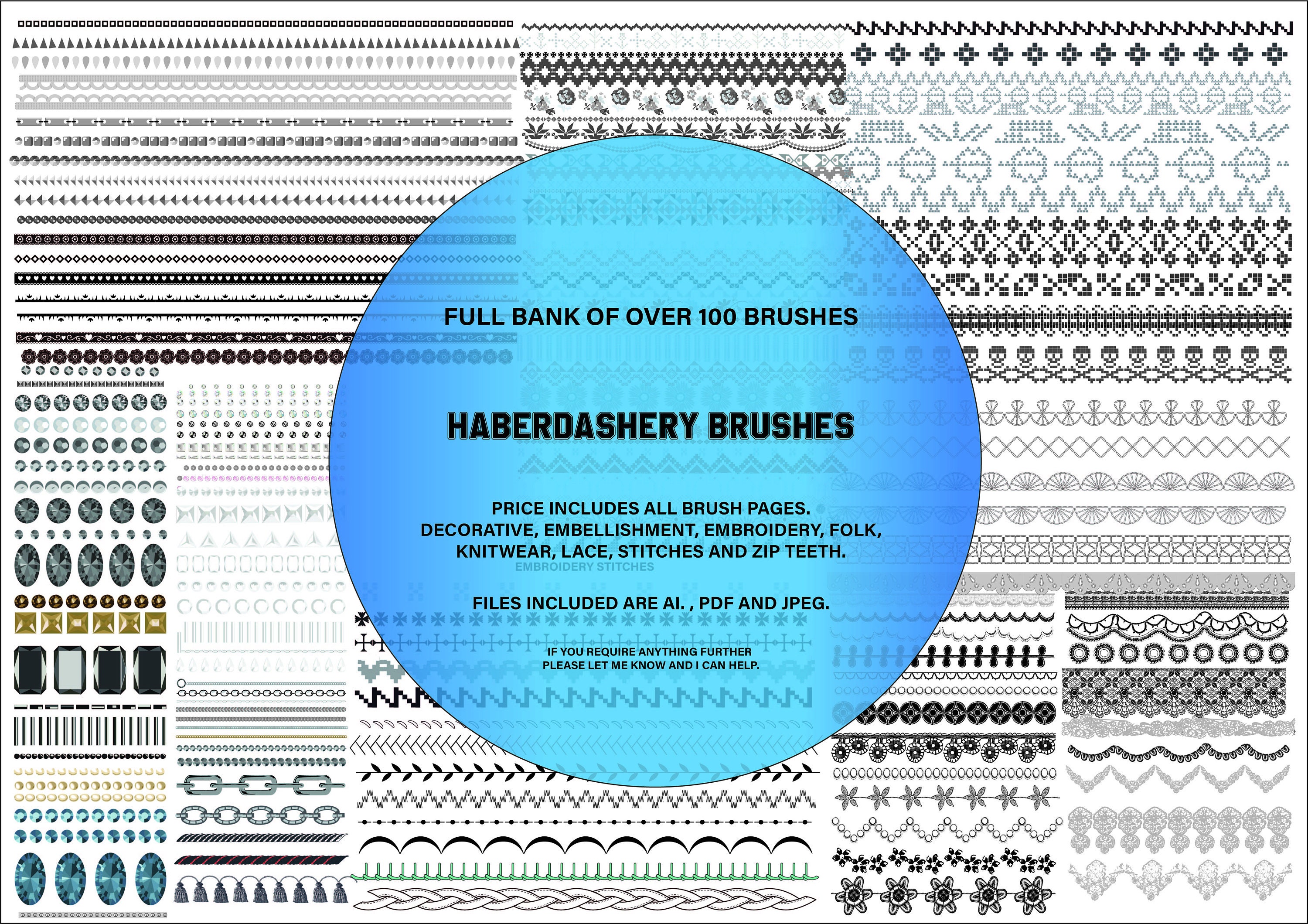 Over 100 Brushes • Technical Sketch • Adobe Illustrator • CAD Trims - Etsy