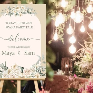 Personalized Taylor Swift Wedding Welcome Sign, Today Was A Fairy Tale ...